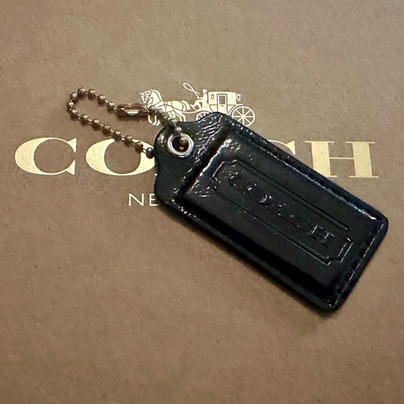 Coach | Accessories | Coach Black Patent Leather Replacement Hang Tag ...